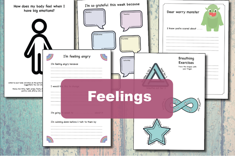 Free Feelings Printables for kids
